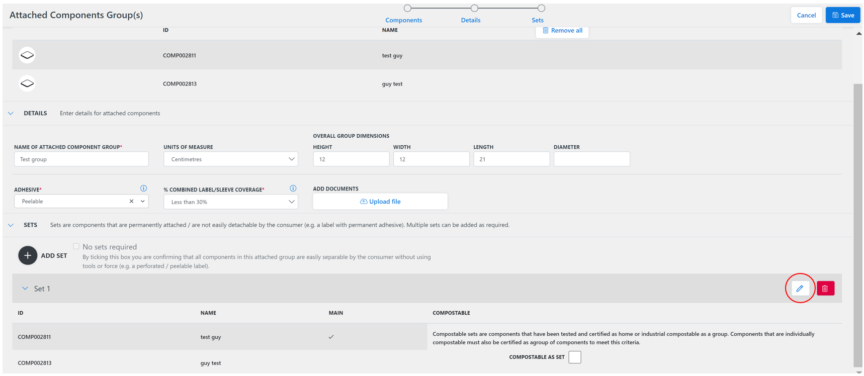 Create Attached Component Groups in a Bill of Materials – e-halo