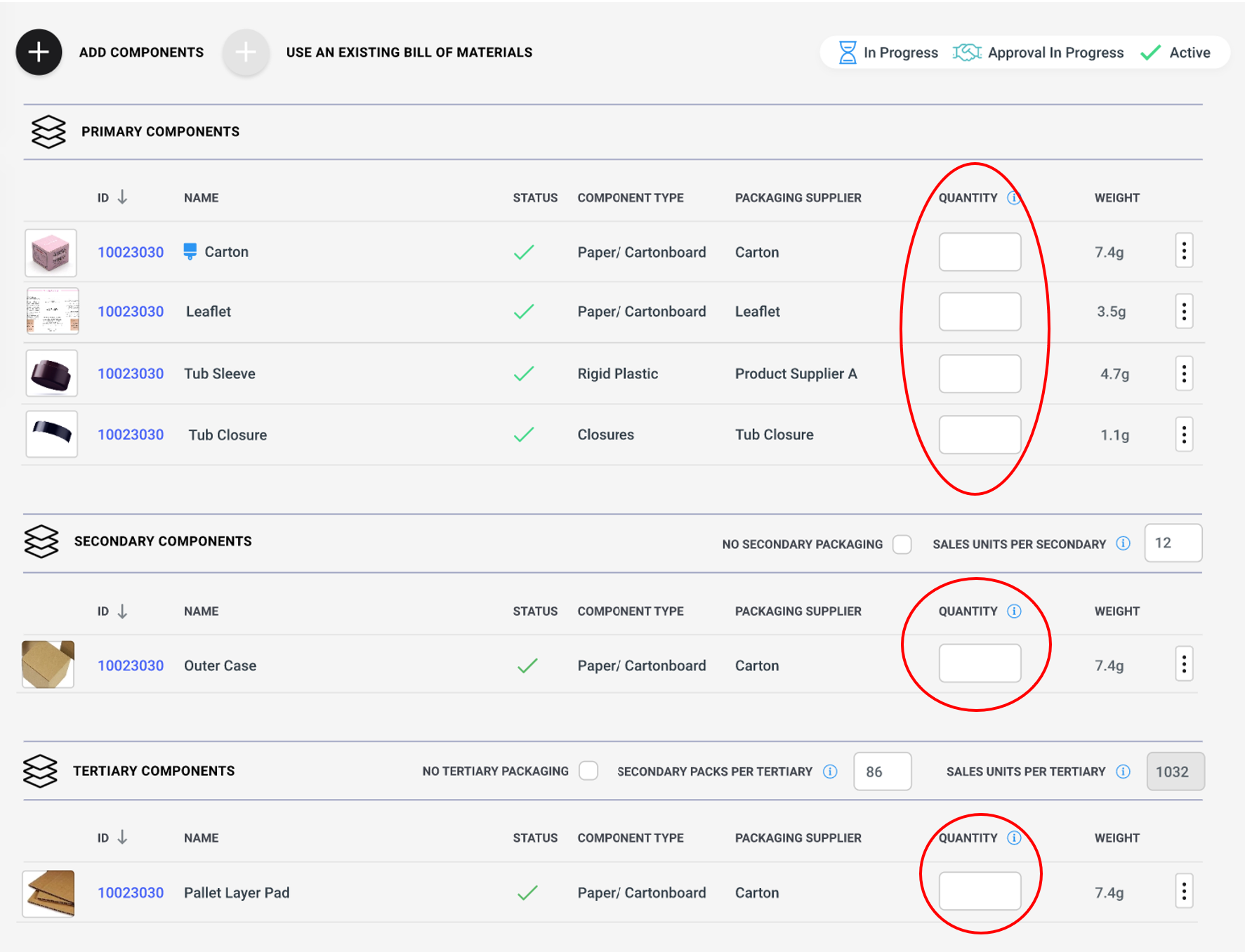 Adding Component Quantity To A Bill Of Materials E Halo