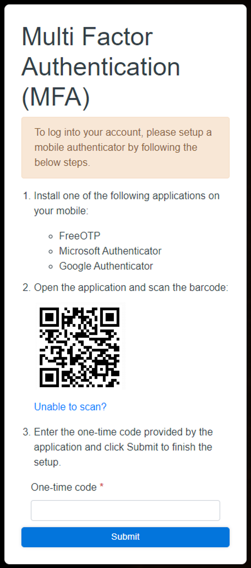 Multi Factor Authentication (MFA) – e-halo