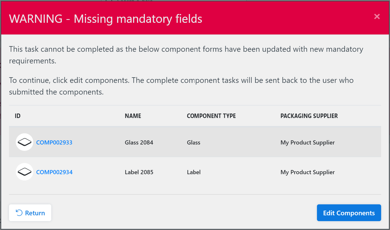 Complete and Submit a Bill of Materials (Task) – e-halo