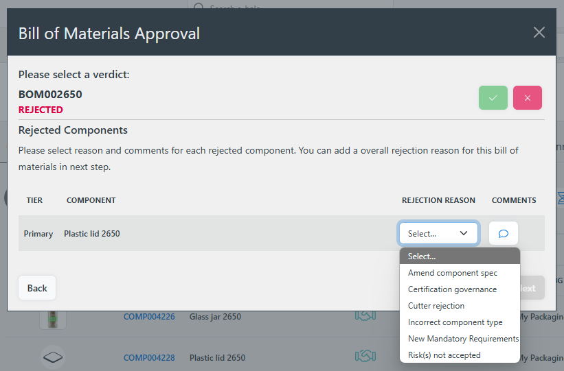 Approve/Reject a Bill of Materials (Task) – e-halo