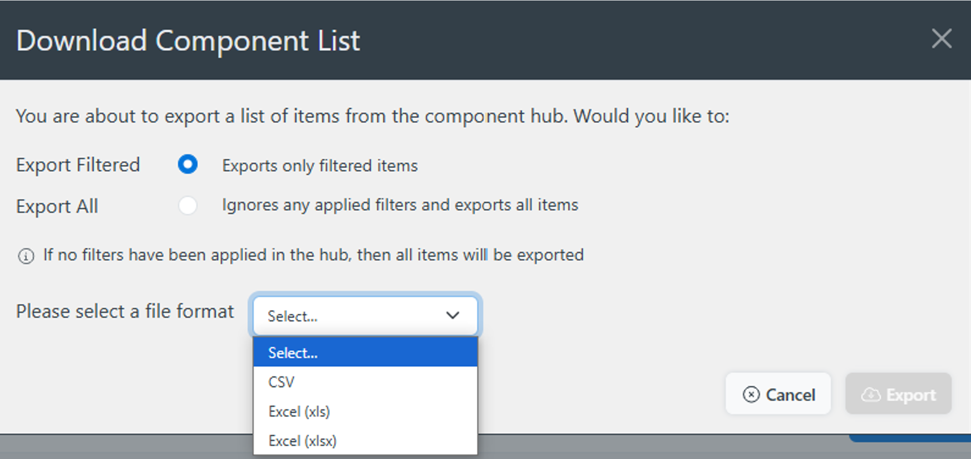Download Lists: Components, Products, Bills of Materials and Tasks – e-halo