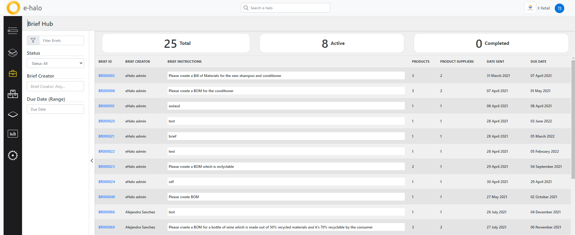 Accessing the Task, Product, Bill of Materials, Components and Brief ...