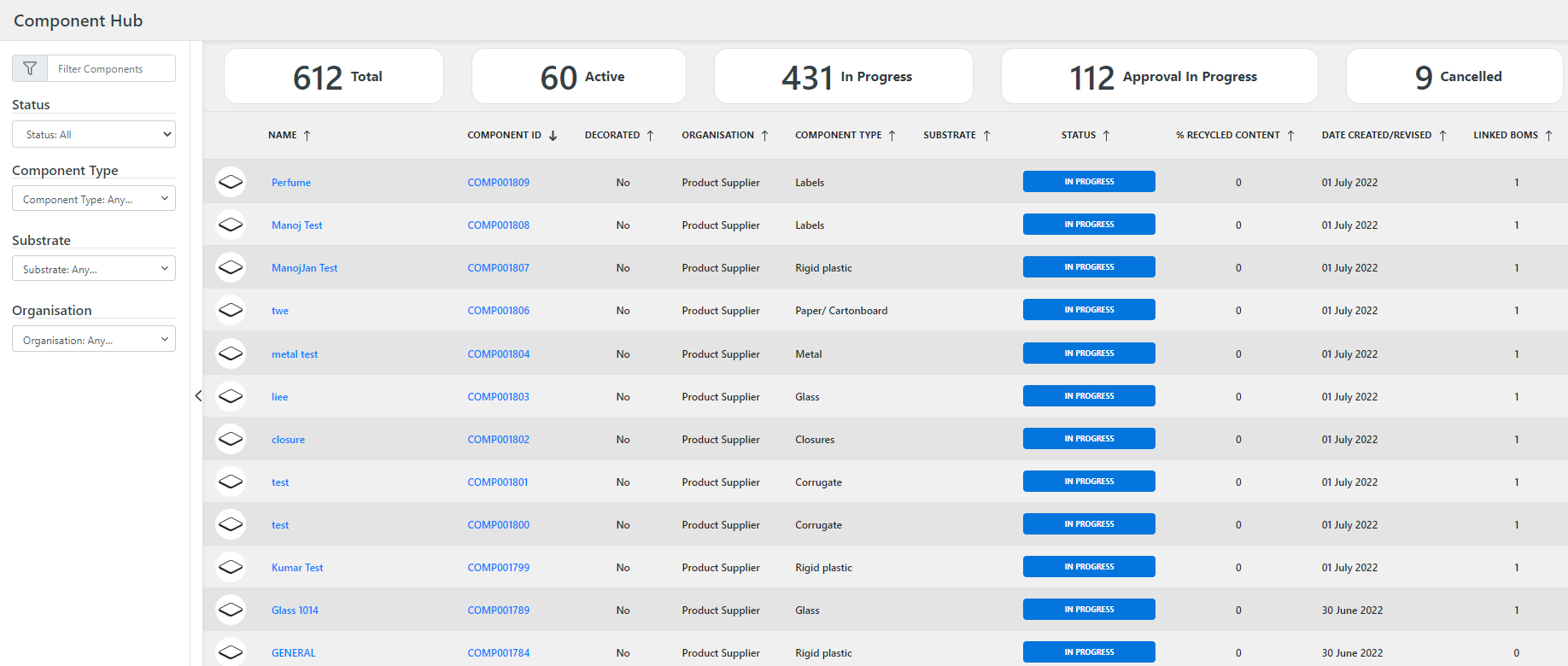 Cancel a Component – e-halo