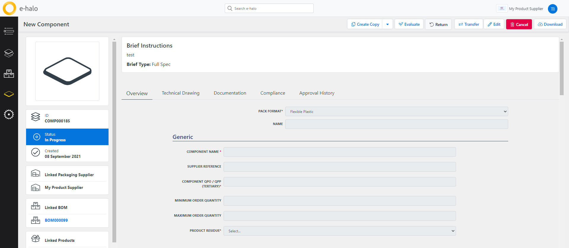 Editing a Component – e-halo