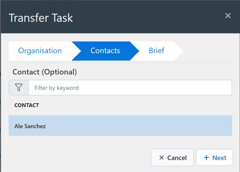 Transferring or Taking Tasks – e-halo