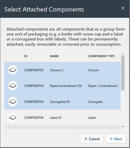 Create Attached Component Groups in a Bill of Materials – e-halo