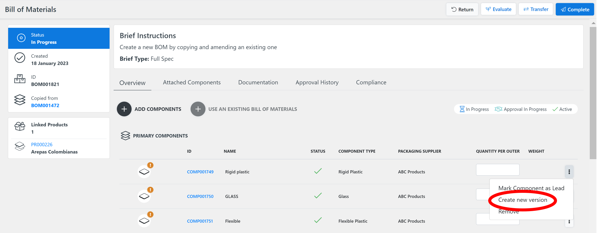 Versioning Components in e-halo – e-halo
